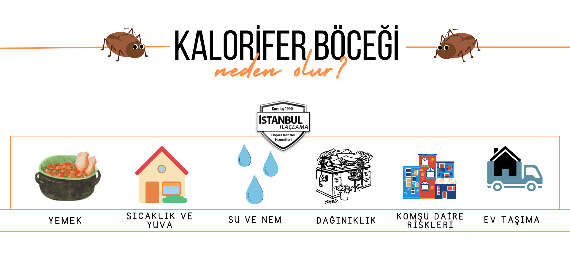 Kalorifer Böceği ilaçlama - İSTANBUL BÖCEK İLAÇLAMA SERVİSİ